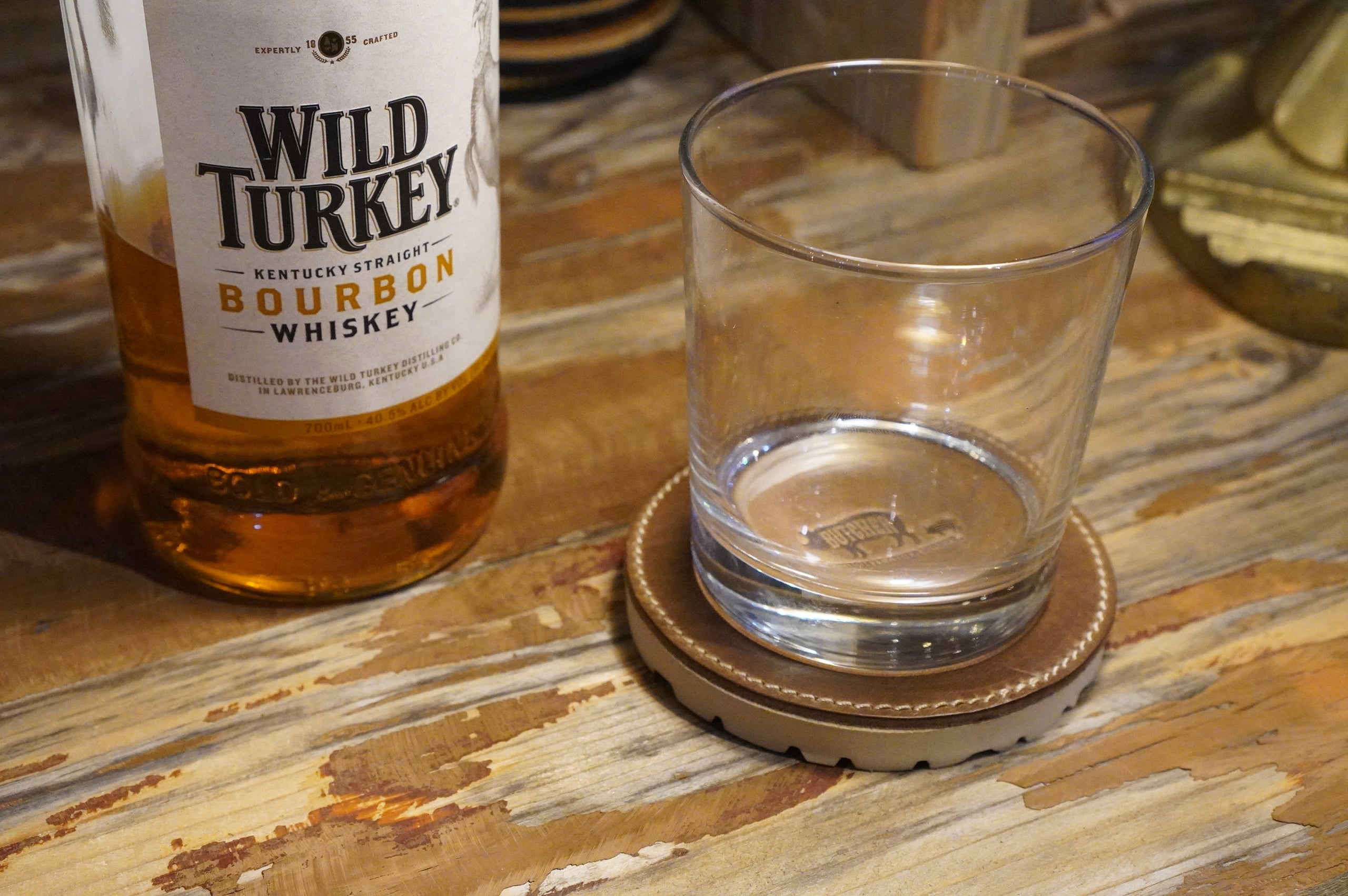 即納 Dosoku coaster | BUTCHER CUSTOM LEATHER WORKS.