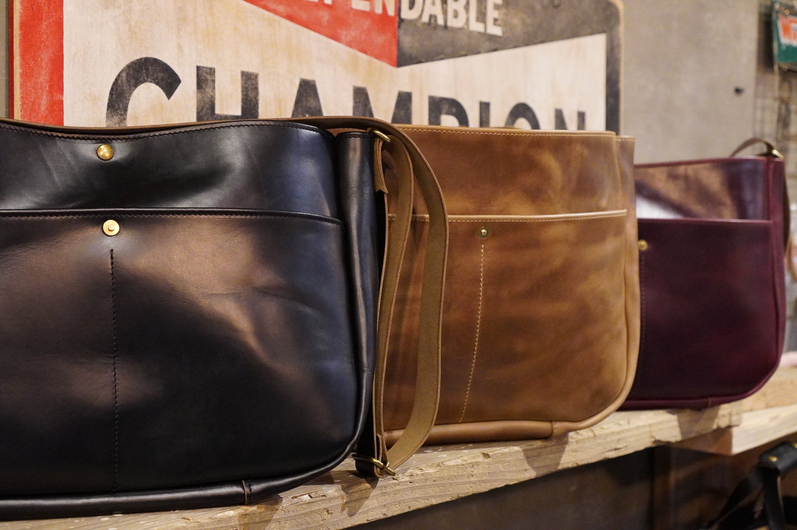 News paper bag | BUTCHER CUSTOM LEATHER WORKS.